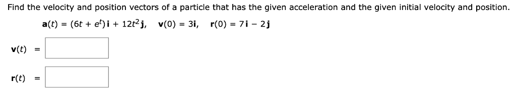 Solved Find the velocity and position vectors of a particle | Chegg.com