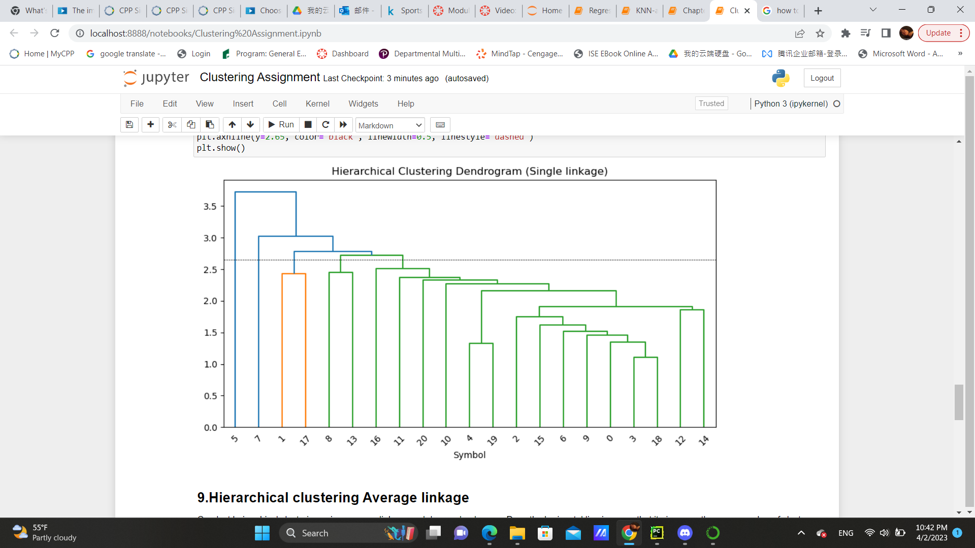 Enter code that displays cluster members based on | Chegg.com