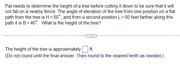 Solved Pat needs to determine the height of a tree before | Chegg.com