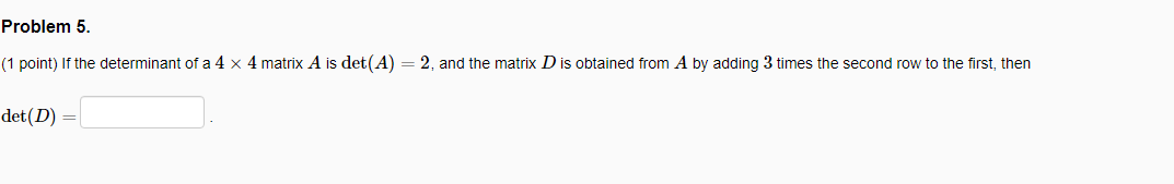 Solved (1 point) The linear operator L defined by | Chegg.com