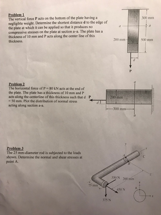 Solved Problem 1 The vertical force P acts on the bottom of | Chegg.com
