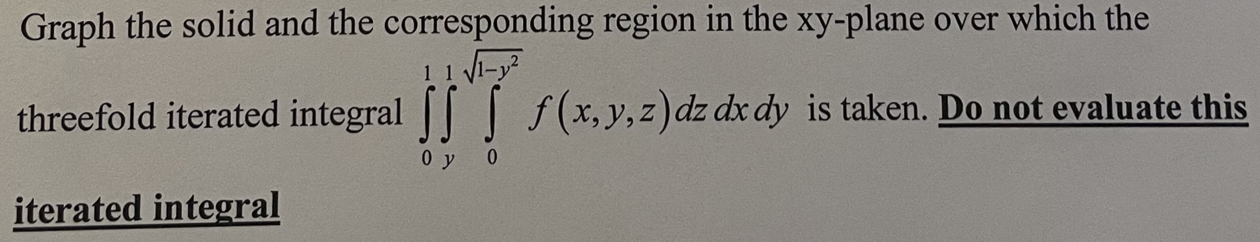 Solved Graph the solid and the corresponding region in the | Chegg.com
