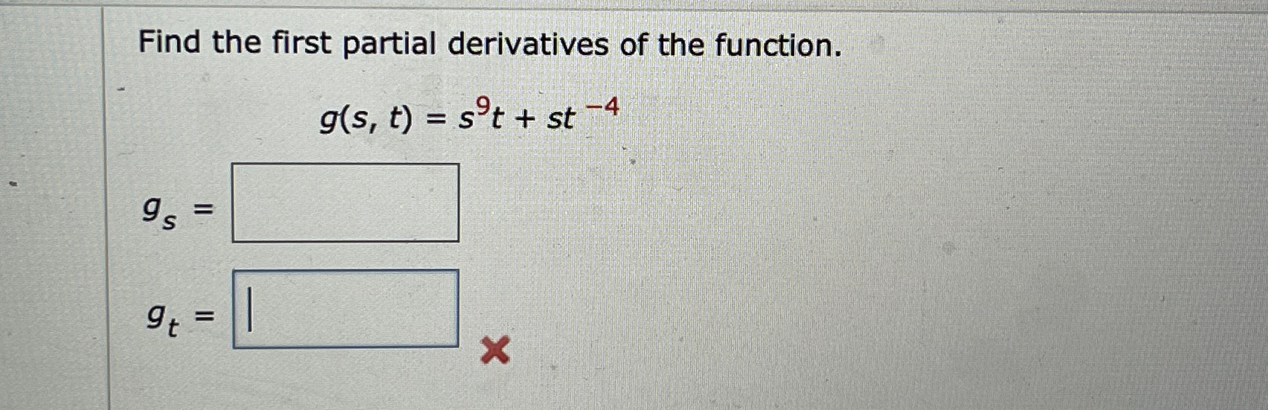 Solved Find the first partial derivatives of the | Chegg.com