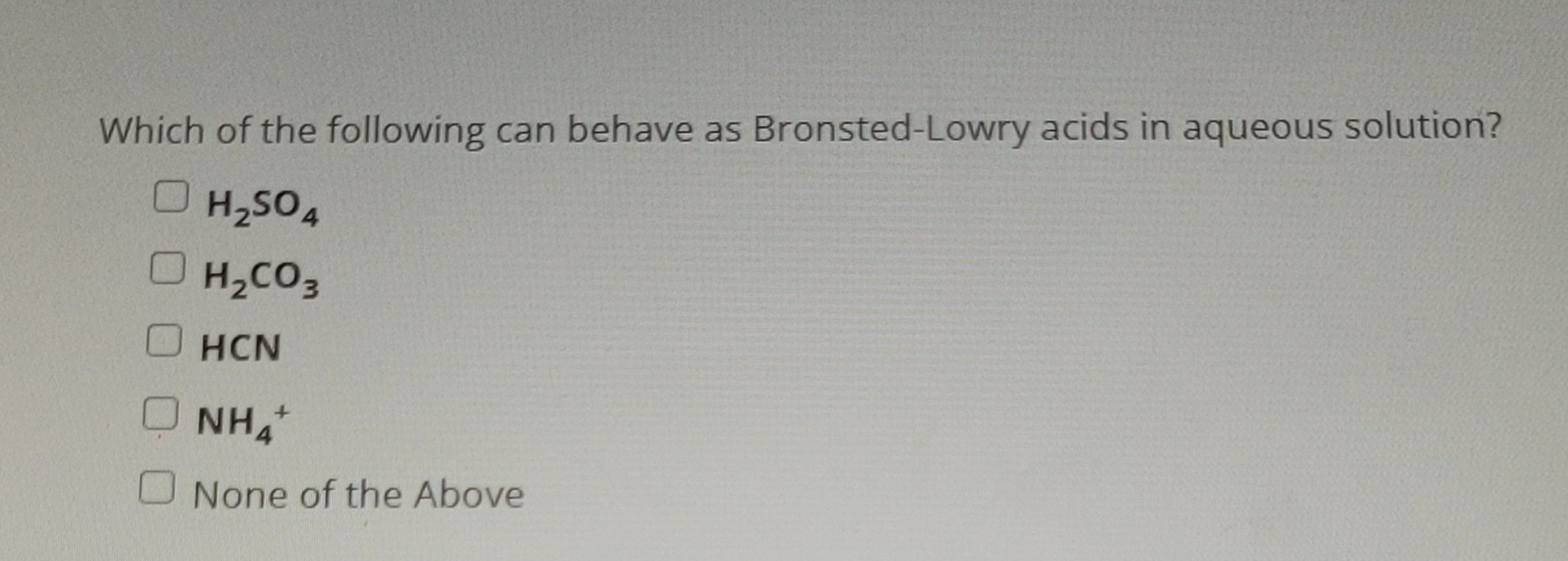 Solved Which of the following can behave as Bronsted-Lowry | Chegg.com