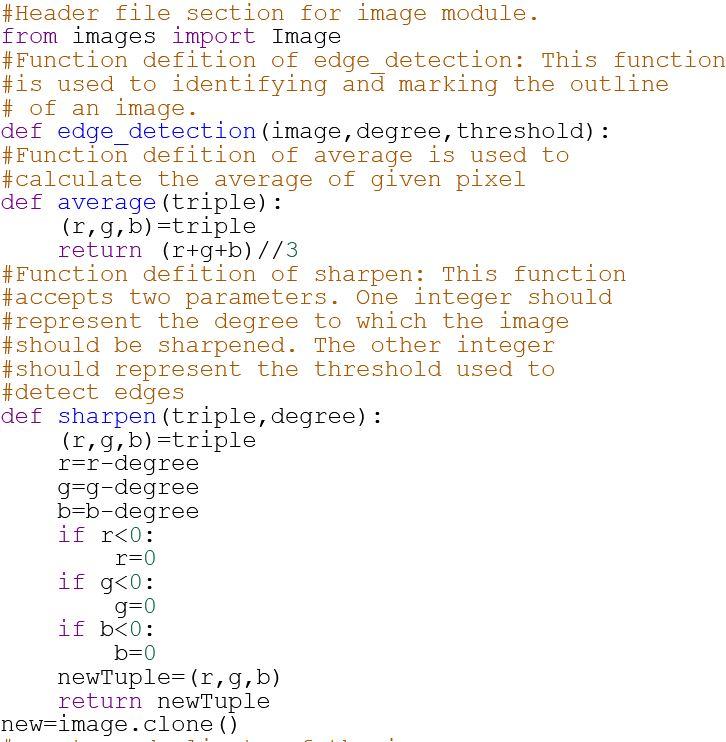 Answered: def detectEdges(image, amount): | bartleby
