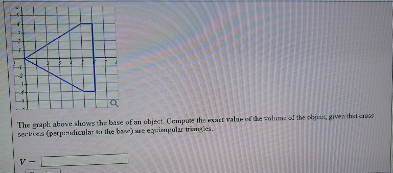 Solved The graph above shows the base of an object. Compute | Chegg.com