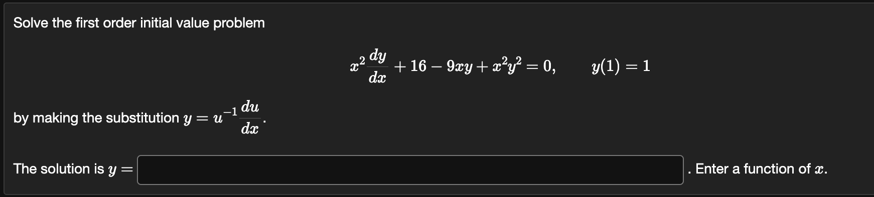 Solved Solve The First Order Initial Value Problem
