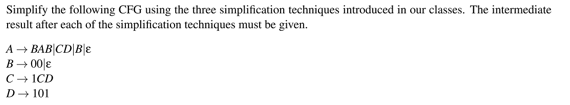 Solved Simplify the following CFG using the three | Chegg.com