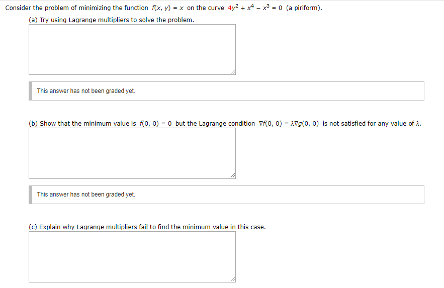 Solved Consider the problem of minimizing the function f(x, | Chegg.com