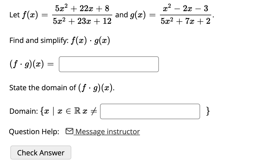 [solved] Let F X 5x2 23x 125x2 22x 8 And G X 5x2 7x 2x22
