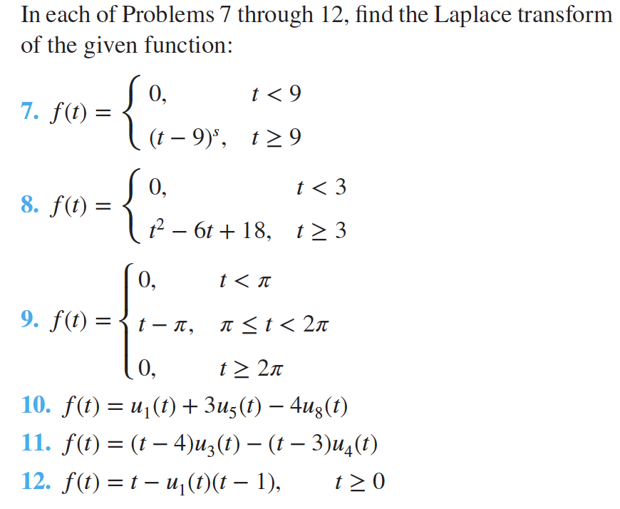 Solved find the Laplace transform of the given function: I | Chegg.com