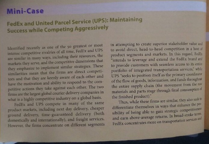 Solved Mini-Case FedEx and United Parcel Service (UPS): | Chegg.com