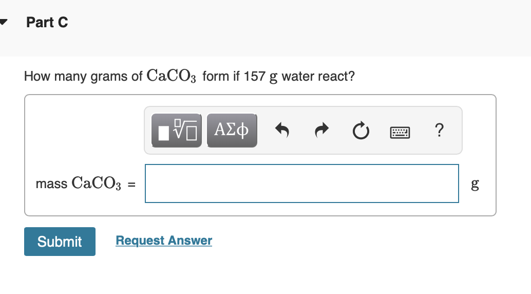 Solved How many grams of water are needed to react with 79.0 | Chegg.com