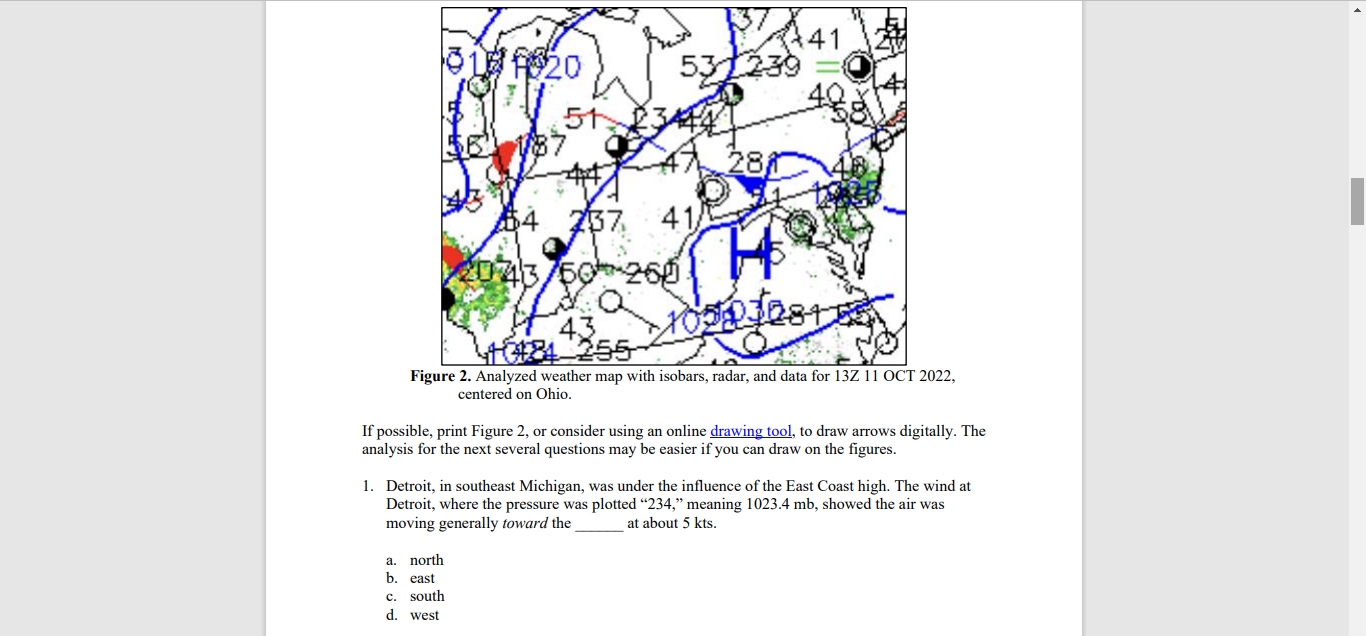 AMS Weather Studies CWS 8 - 2 - FL22 Figure 1. | Chegg.com