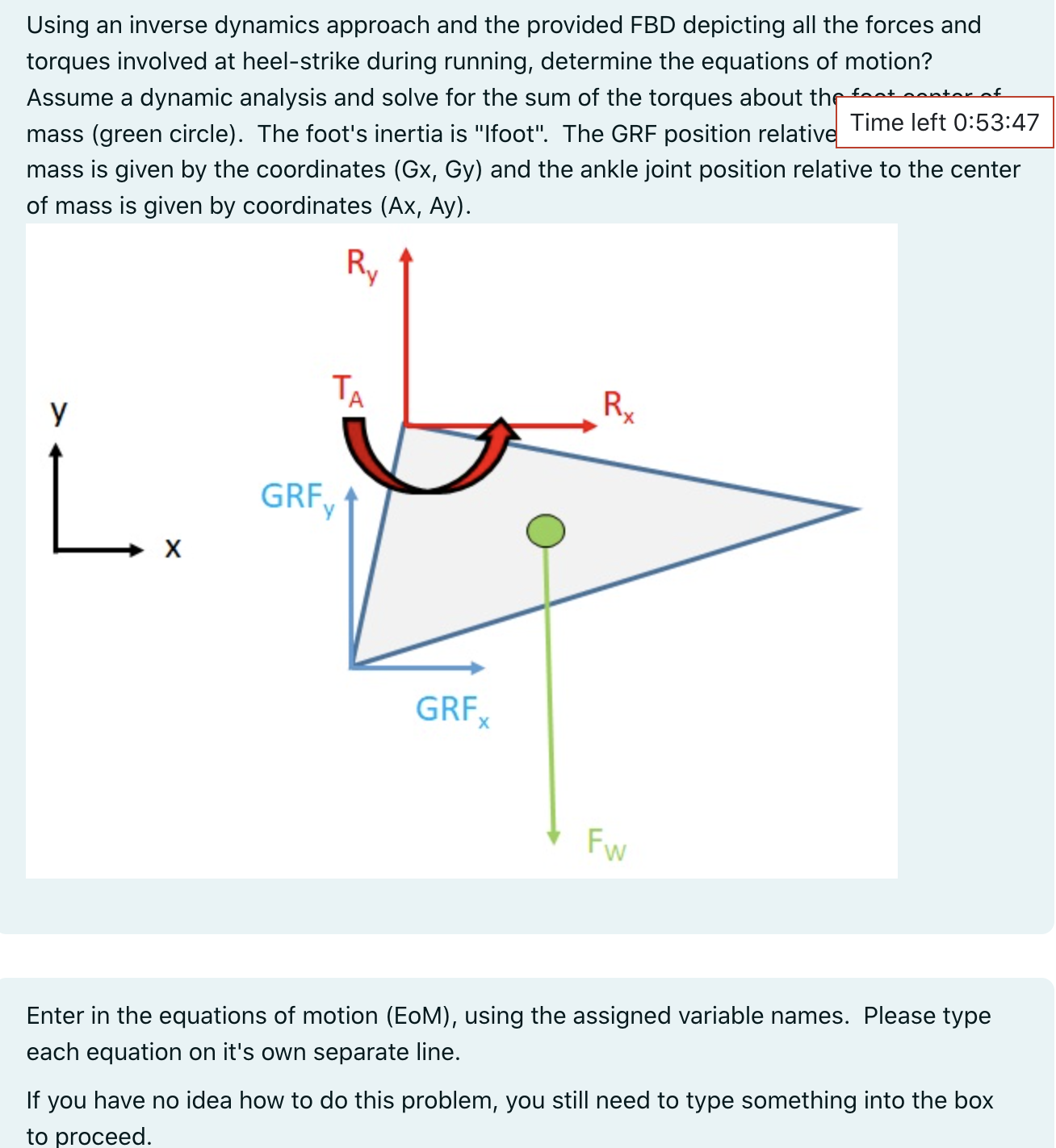 Solved Using an inverse dynamics approach and the provided | Chegg.com