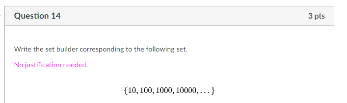 Question 13 6 pts Using enumeration, write the sets | Chegg.com