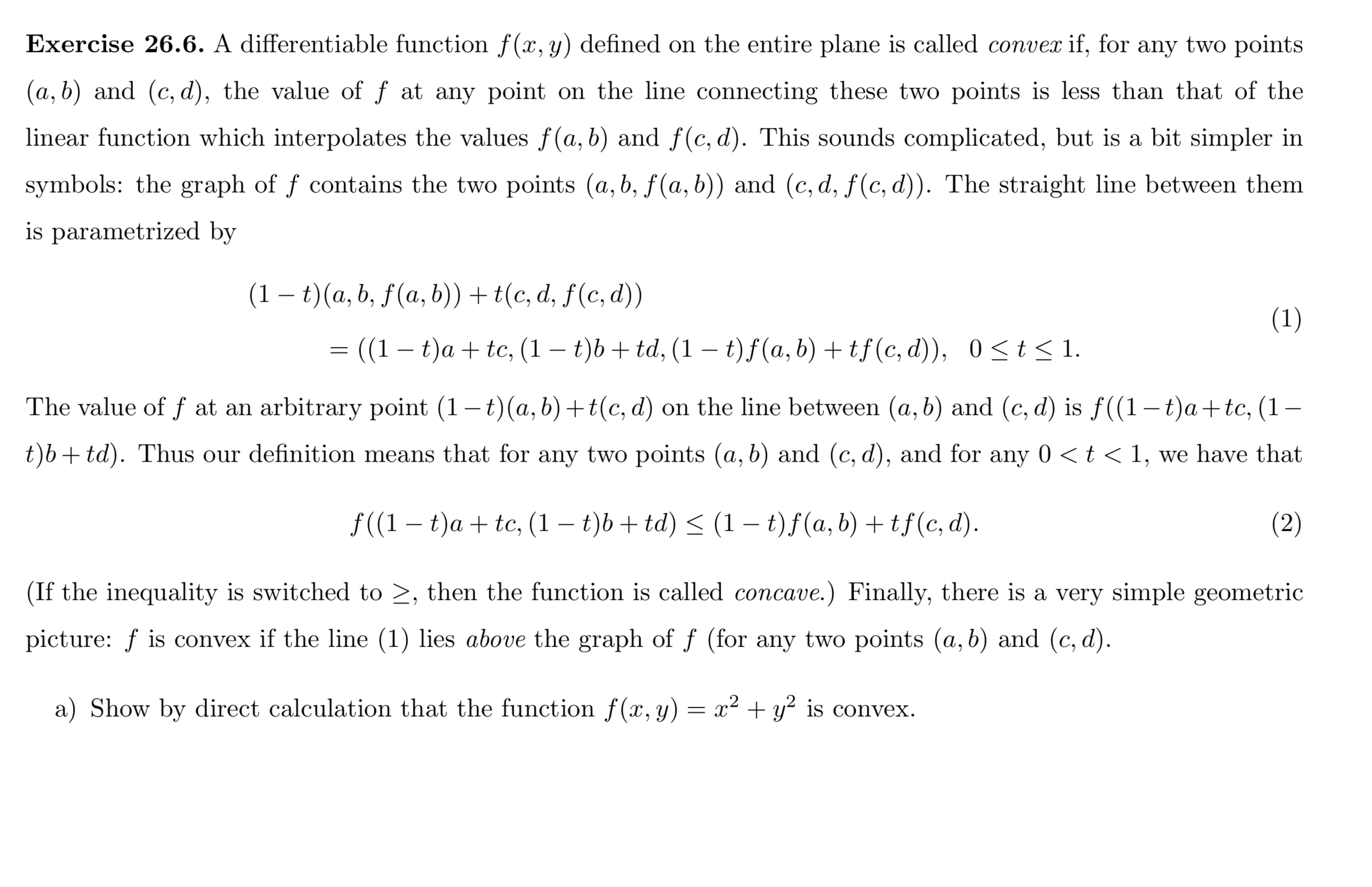Solved Exercise 26.6. ﻿A differentiable function f(x,y) | Chegg.com