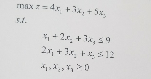 Solved Linear programming problem maximized profit in a | Chegg.com