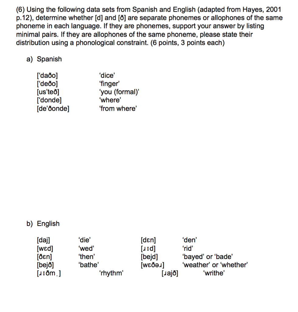 (4) Provide a broad phonemic transcription of the | Chegg.com