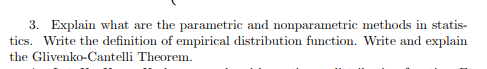 Solved 3. Explain what are the parametric and nonparametric | Chegg.com