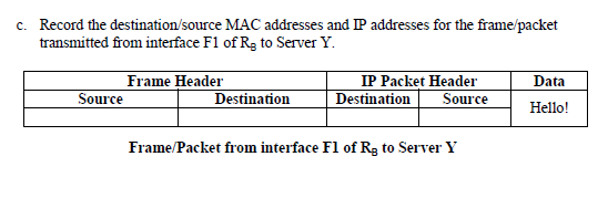 Solved 4. Determine IP and frame header information for a | Chegg.com