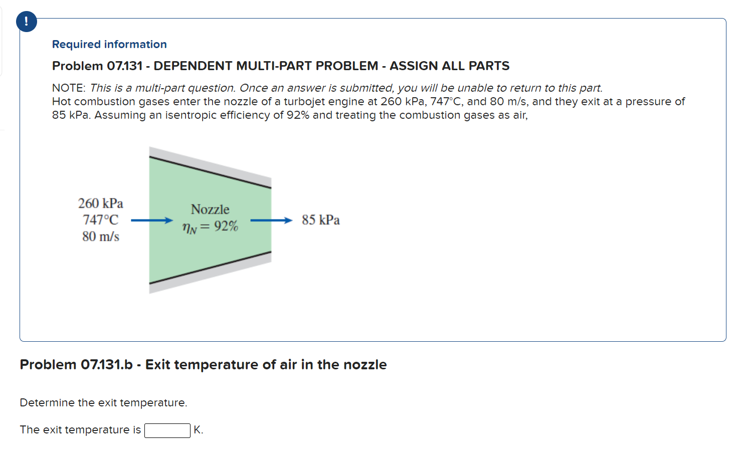 Solved ! Required information Problem 07.131 - DEPENDENT | Chegg.com