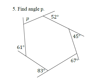 Solved 5. Find angle p. | Chegg.com