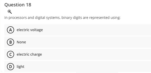 Solved Question 18 In processors and digital systems, binary | Chegg.com
