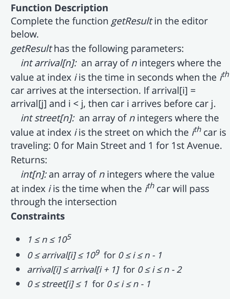 Solved Function Description Complete the function getResult | Chegg.com