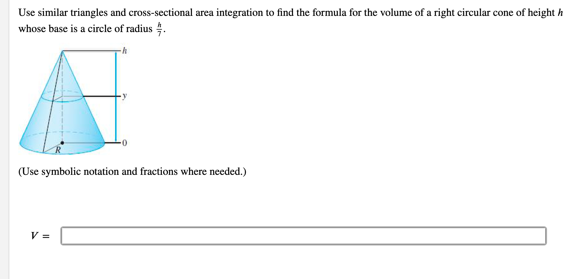 Solved Use similar triangles and cross-sectional area | Chegg.com