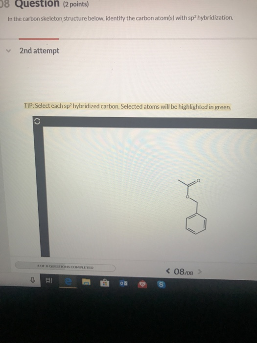 Solved Identify the hybridization of the carbon atoms in the | Chegg.com