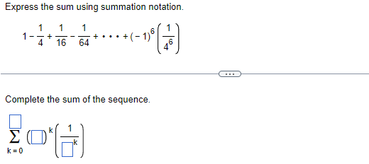 Solved Express The Sum Using Summation Notation
