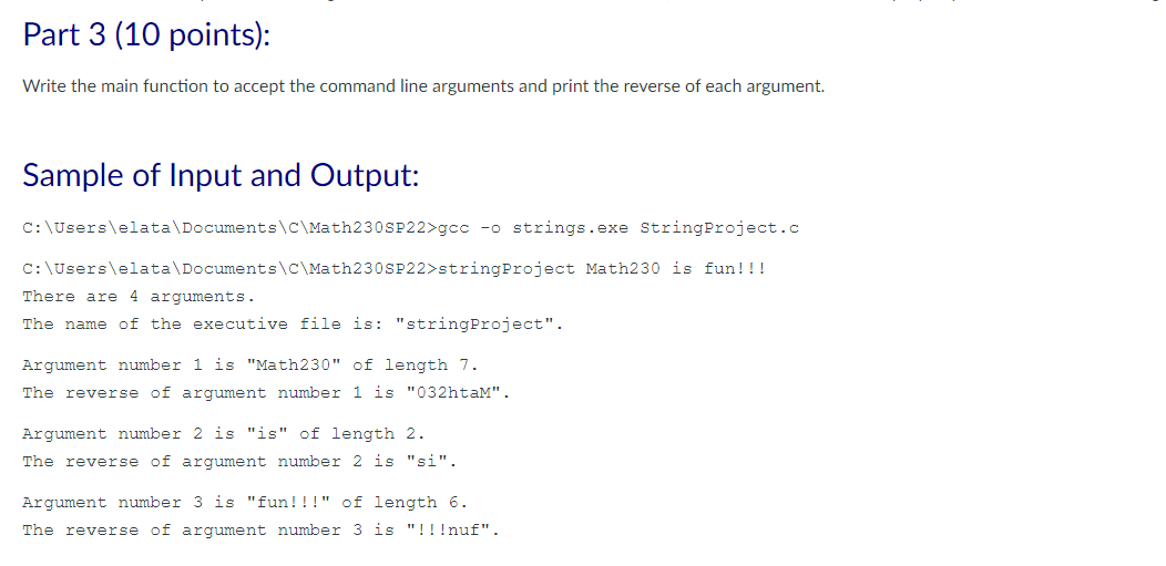 Solved Project Objective: • Working with string and char | Chegg.com