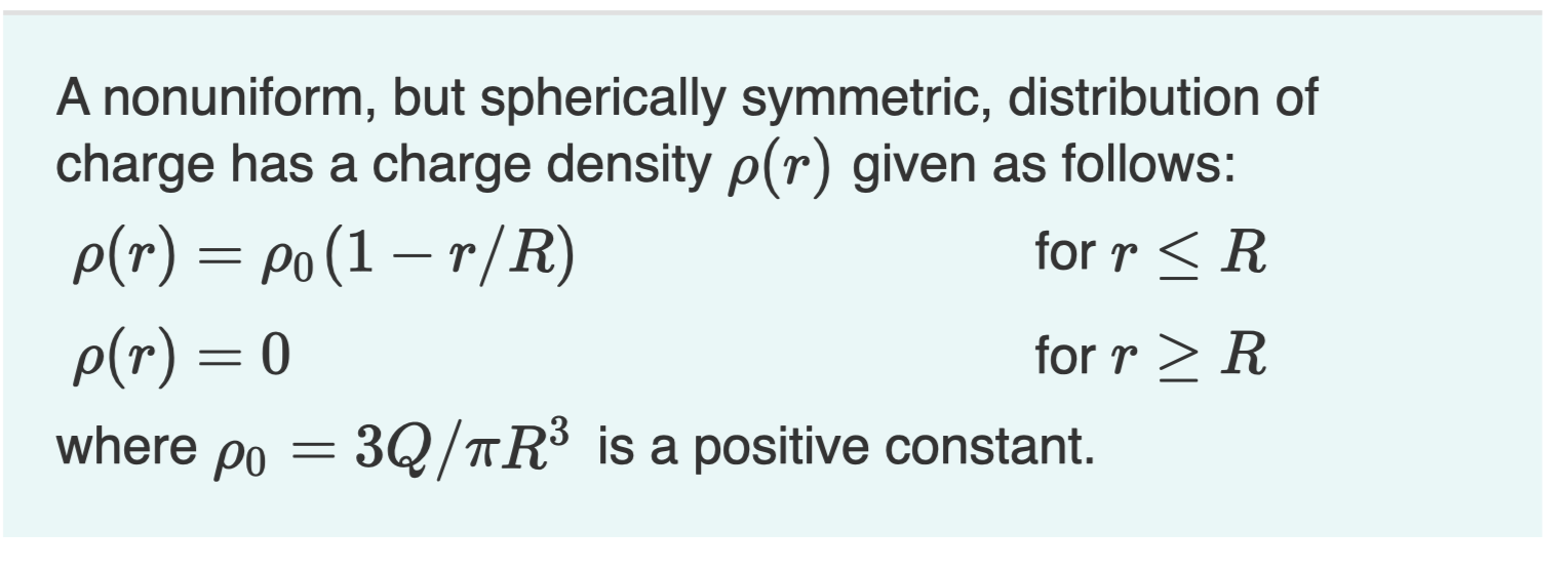 Solved a. Find the total charge contained in the charge | Chegg.com