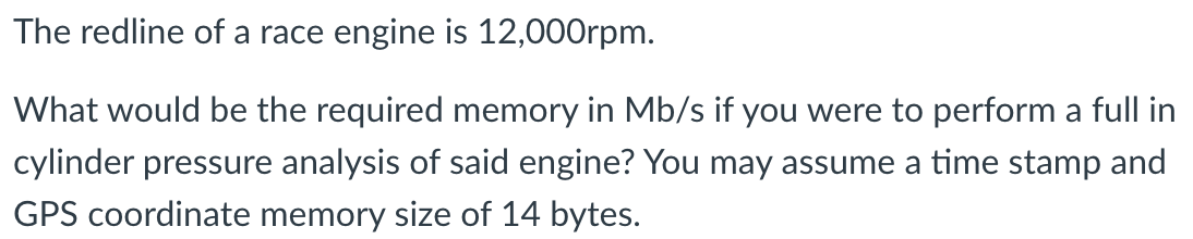 Solved The redline of a race engine is 12,000rpm. What would | Chegg.com