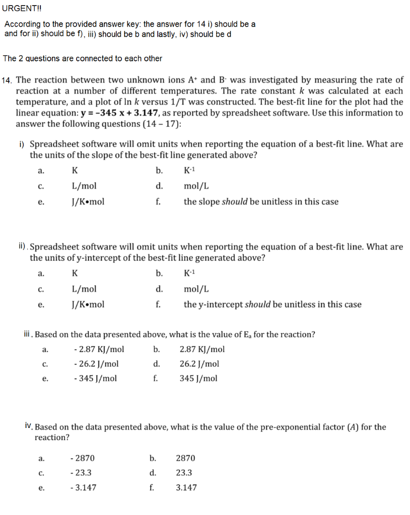Solved URGENT!! According to the provided answer key: the | Chegg.com