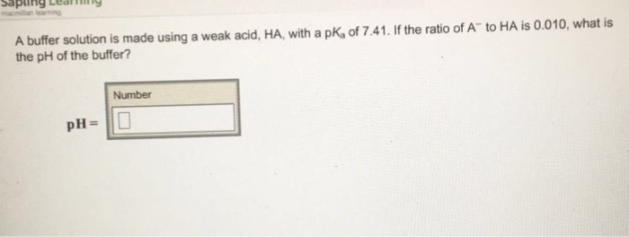Solved If a buffer solution is 0.410 M in a weak acid (Ka | Chegg.com