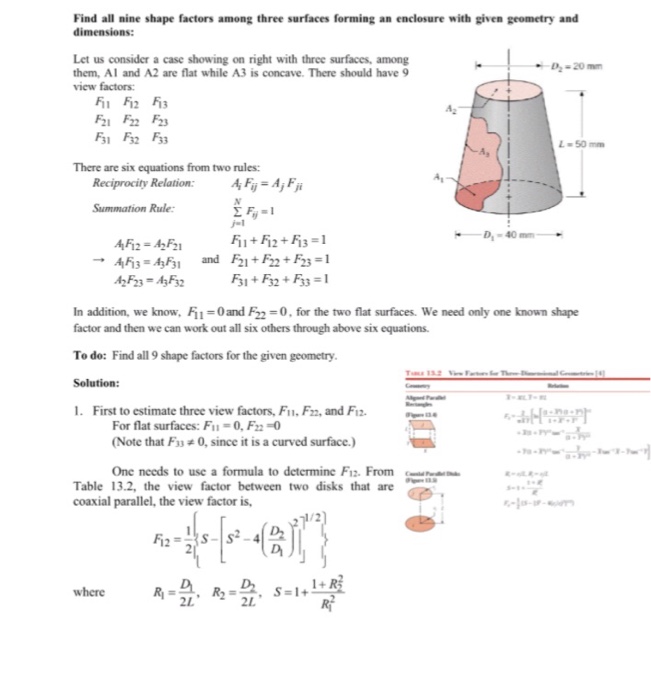 Solved Find all nine shape factors among three surfaces | Chegg.com
