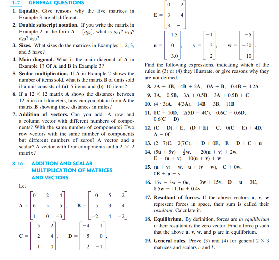 Solved 1-7 GENERAL QUESTIONS 1. Equality. Give reasons why | Chegg.com