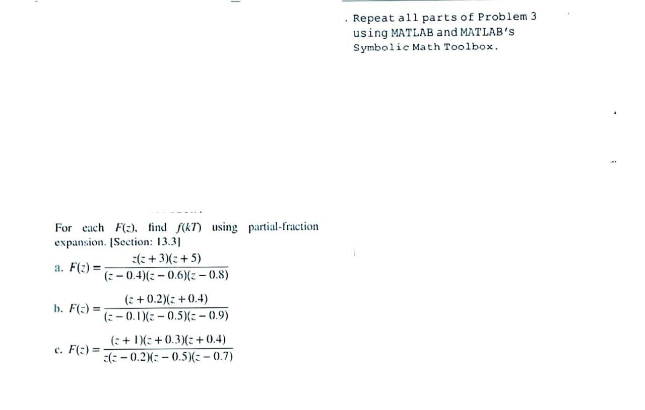 Solved Do only matlab part ....no copied answers will be | Chegg.com