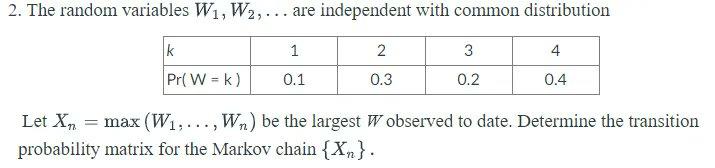 Solved 2. The random variables W1,W2,... are independent | Chegg.com