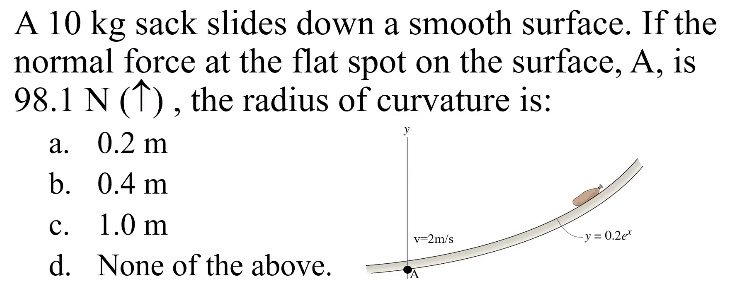 Solved A 10 kg sack slides down a smooth surface. If the | Chegg.com