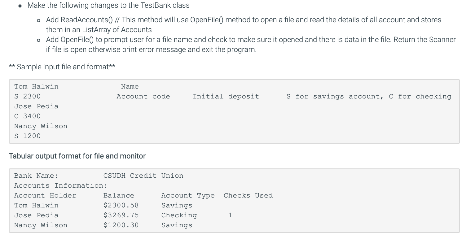 Solved JAVA PROGRAMMING: Please read the questions carefully | Chegg.com