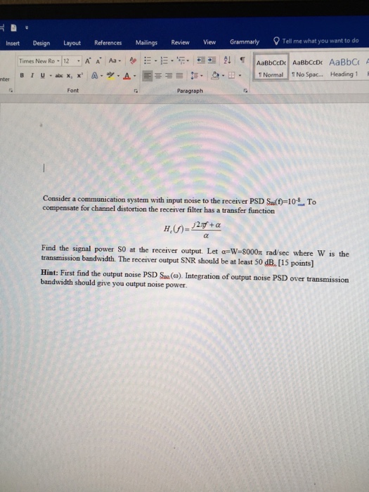 Solved Design Layout References Mailings Review View