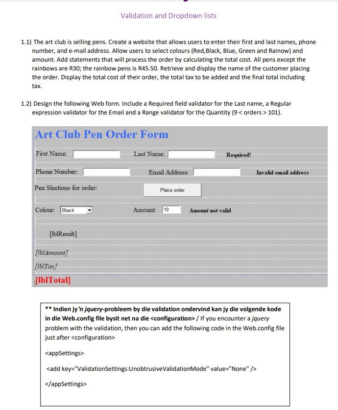 Solved Using asp.net web application (.net framework) in | Chegg.com