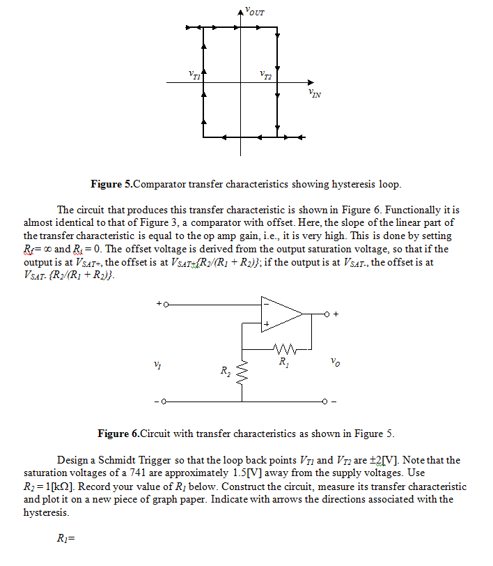 Solved 5. A comparator can be designed with a hysteresis | Chegg.com