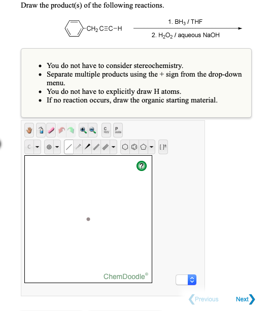 Solved: Draw The Product(s) Of The Following Reactions. 1.... | Chegg.com