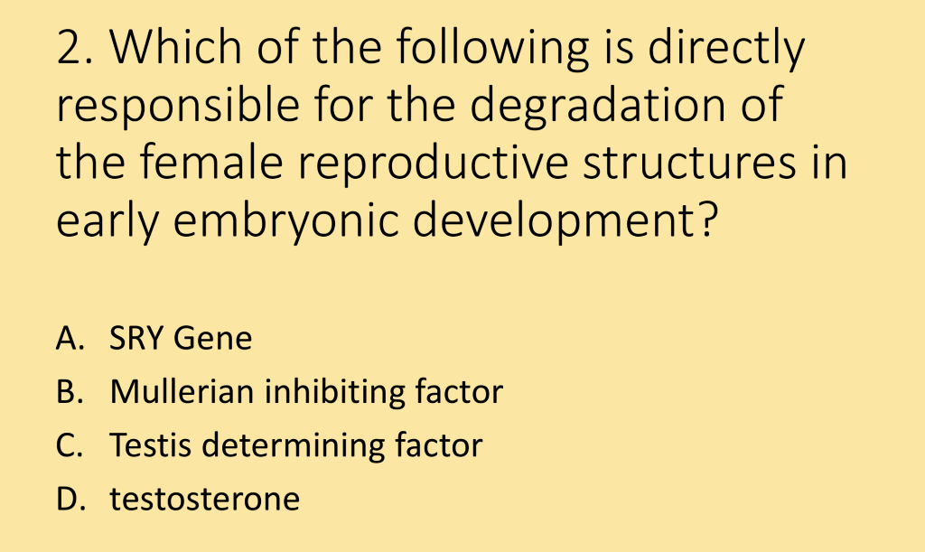 Solved 2. Which of the following is directly responsible for | Chegg.com