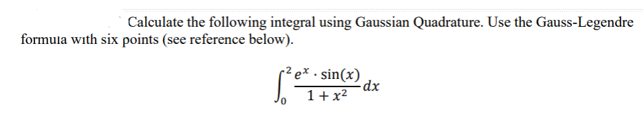 Solved Calculate the following integral using Gaussian | Chegg.com