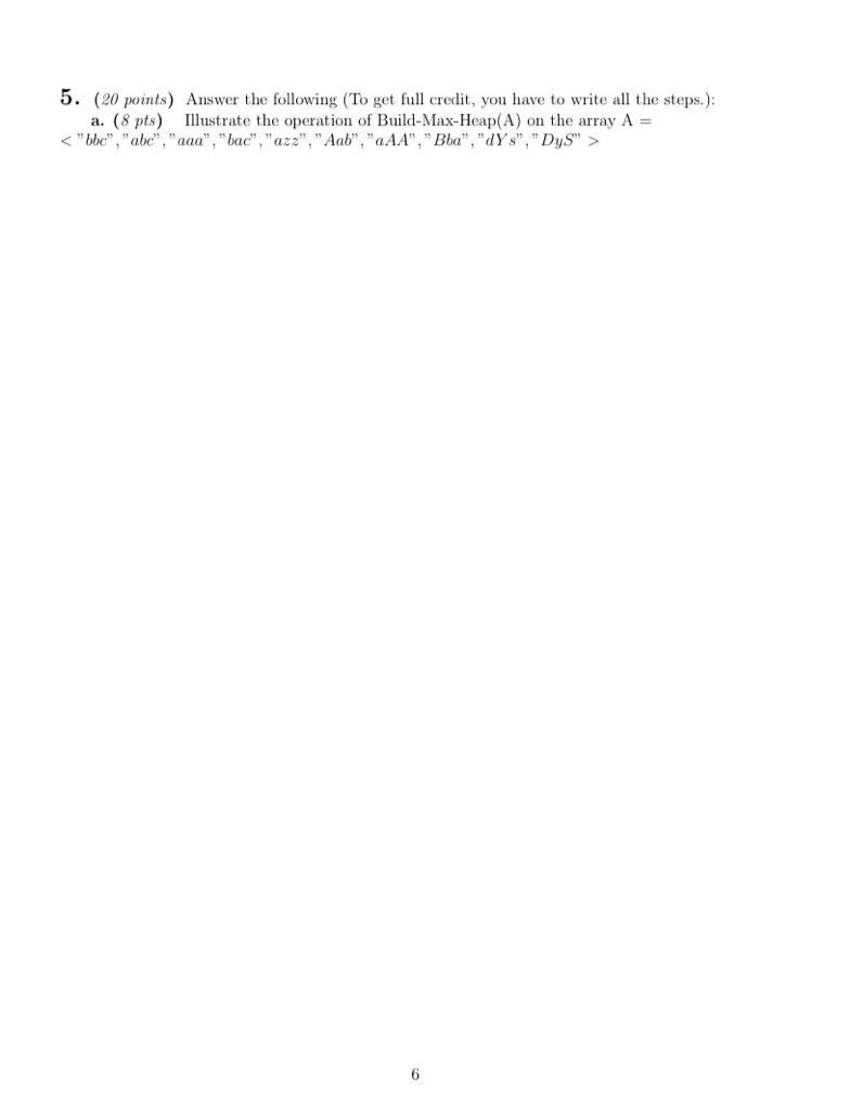 Solved C 5 20 Points Answer The Following 